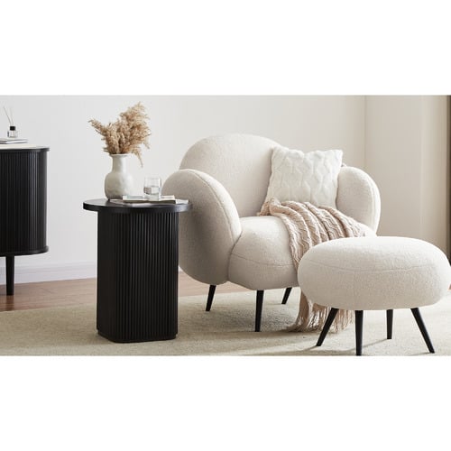 NordicHouse Chandni Ribbed Side Table | Temple & Webster