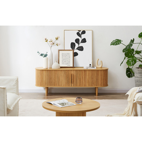 NordicHouse 160cm Chandni Ribbed TV Unit | Temple & Webster