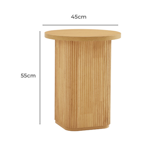 NordicHouse Chandni Ribbed Side Table | Temple & Webster