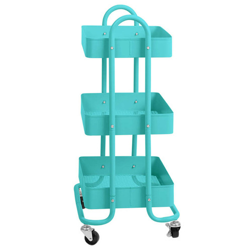 Oakleigh Home Shelton 3 Tier Metal Storage Trolley | Temple & Webster