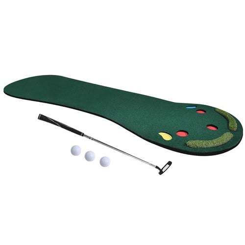 Oakleigh Home 5 Piece Centra Golf Putting Mat with Club & Ball Set ...
