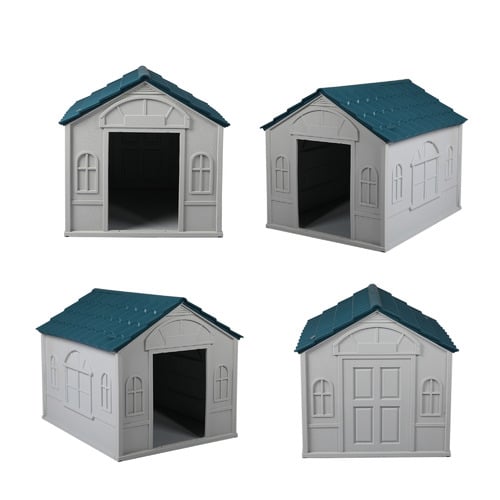 Oakleigh Home White & Blue Buddy Dog House | Temple & Webster