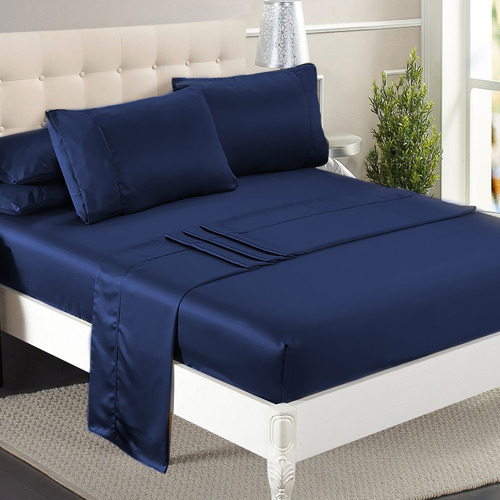 Oakleigh Home Trance Satin Sheet Set | Temple & Webster