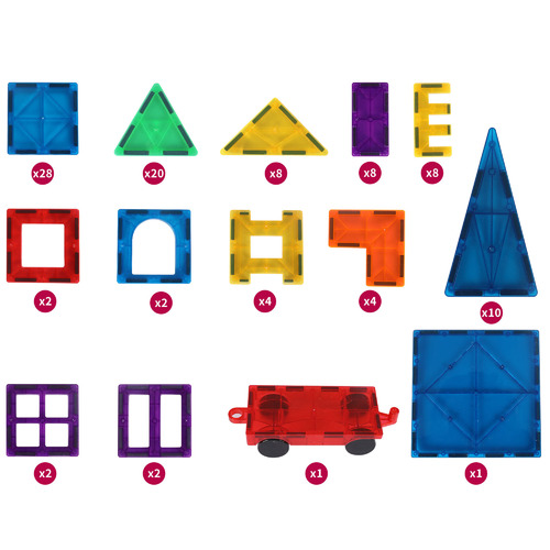 Oakleigh Home Kids' 100 Piece McNeil Magnetic Building Tile Set ...