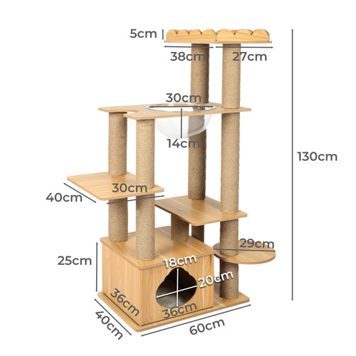Oakleigh Home 130cm Inky Cat Tree | Temple & Webster