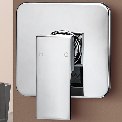 Oakleigh Home Bentley Square Brass Shower/Bath Wall Mixer | Temple ...