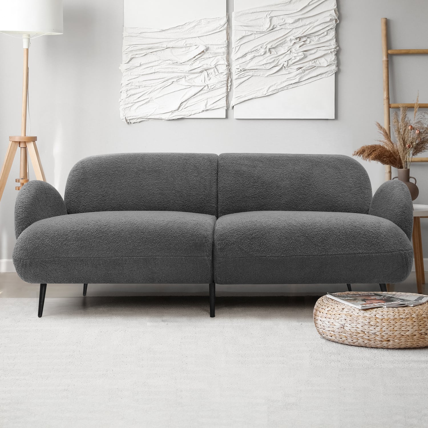 Oakleigh Home Greer 3 Seater Upholstered Sofa | Temple & Webster
