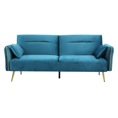 Cassia 2 Seater Single Velvet Sofa Bed | Temple & Webster