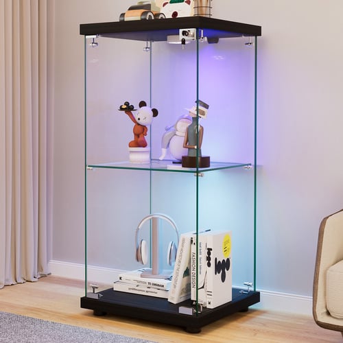 Morse 2 Shelf Glass Display Cabinet | Temple & Webster