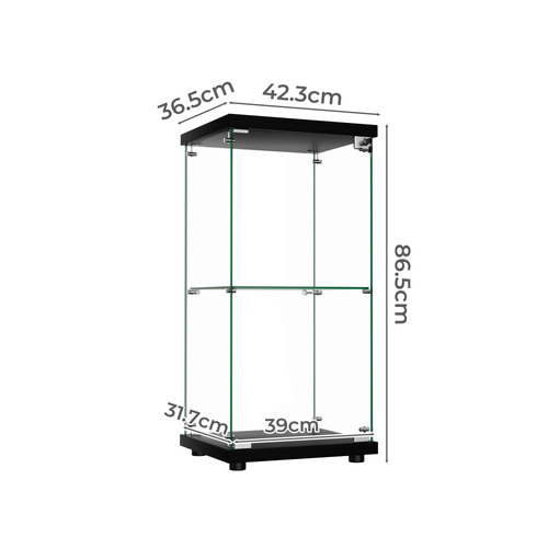 Morse 2 Shelf Glass Display Cabinet | Temple & Webster