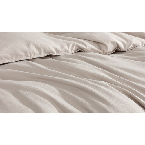 Grey Ricki Vintage-Look Quilt Cover Set | Temple & Webster