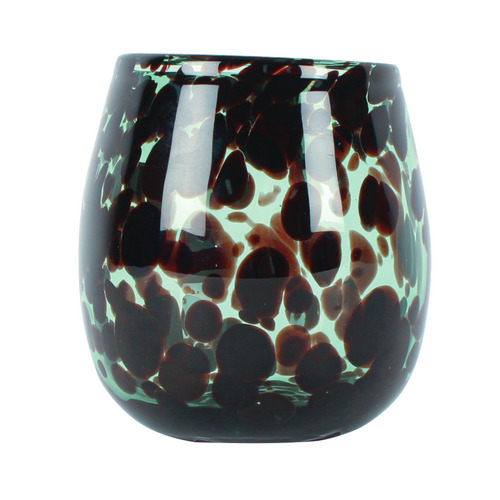 13cm Arlo Leopard Print Glass Vase | Temple & Webster
