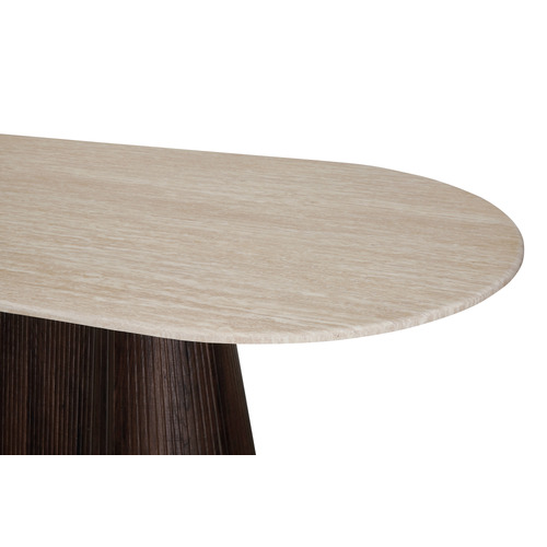Theia Travertine-Look Dining Table | Temple & Webster