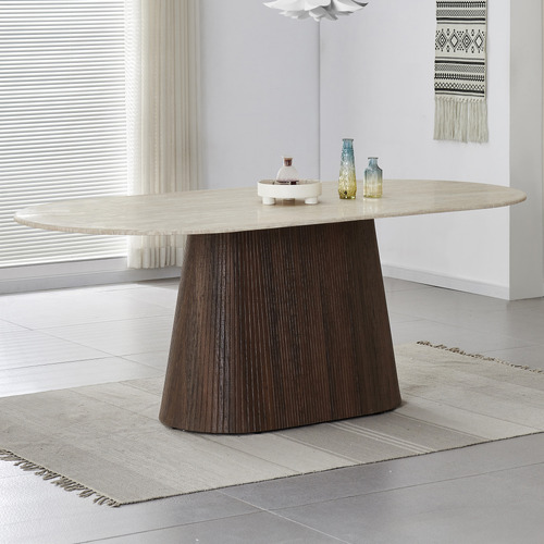 Theia Travertine-Look Console Table | Temple & Webster