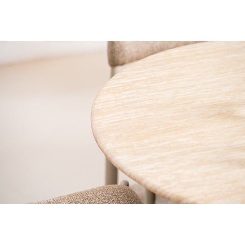 Theia Travertine-Look Dining Table | Temple & Webster