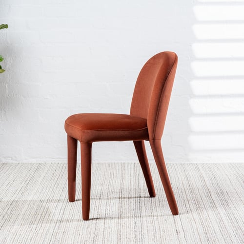 Keys Road Designs Larish Mohair Wool-Blend Dining Chairs | Temple & Webster