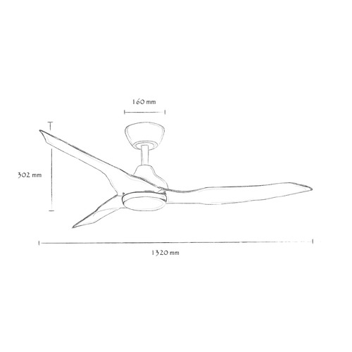 Four Seasons Samurai 132cm DC Smart Ceiling Fan with LED Light | Temple ...