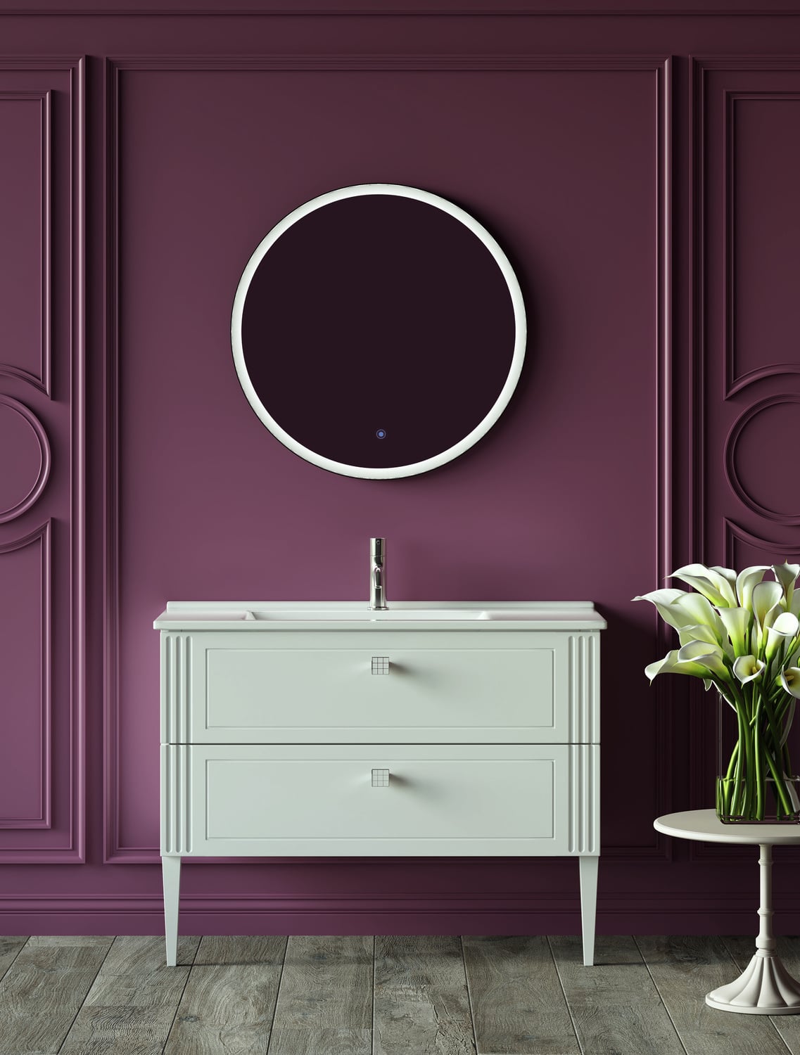 Marmo Round LED Mirror | Temple & Webster