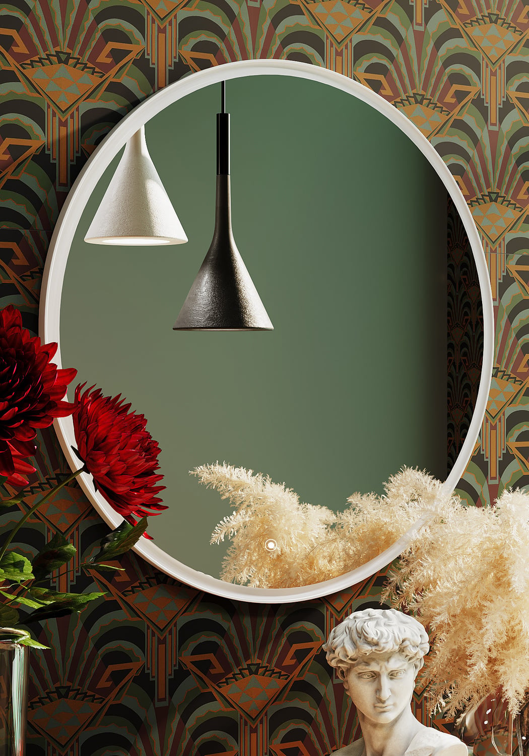 Marmo Round LED Mirror | Temple & Webster