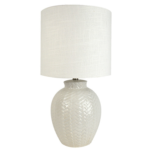 58cm Braid Ceramic Table Lamp | Temple & Webster