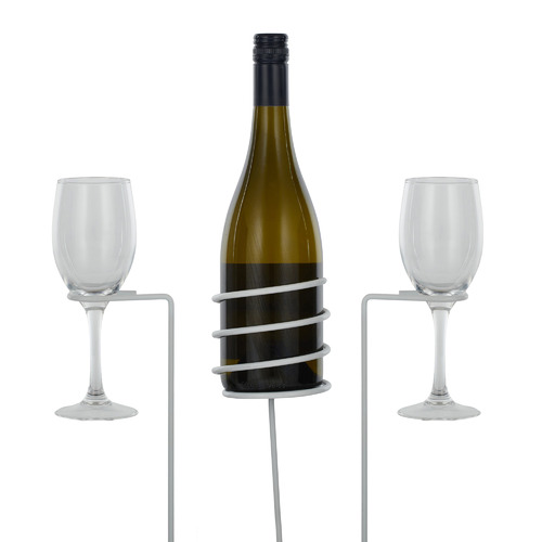 Hub Living 3 Piece Ensue Wine And Glass Holder Spike Set Temple And Webster
