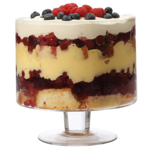 Diamante 20cm Glass Footed Trifle Bowl | Temple & Webster