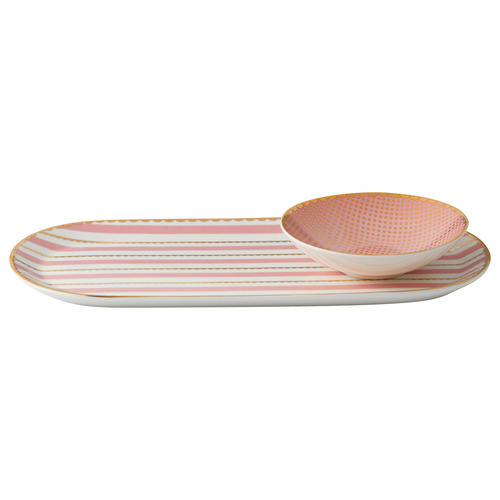 2 Piece Teas & C's Regency Platter & Dish Set | Temple & Webster