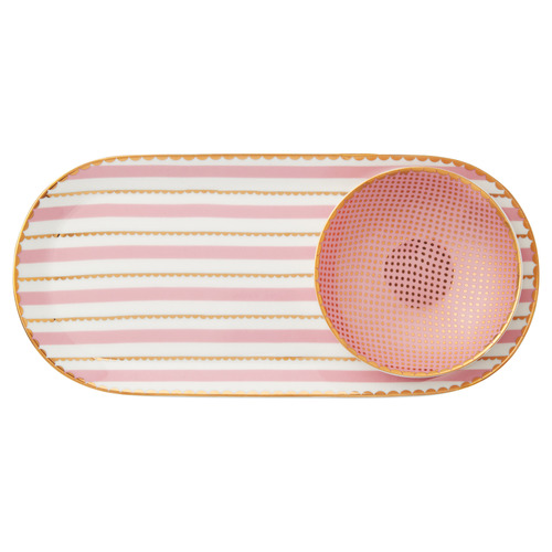 2 Piece Teas & C's Regency Platter & Dish Set | Temple & Webster