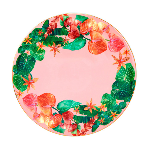 Teas & C's Tropicana 28cm Porcelain Footed Cake Stand | Temple & Webster