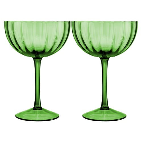 Maxwell & Williams Wicked 340ml Ribbed Coupe Glass | Temple & Webster