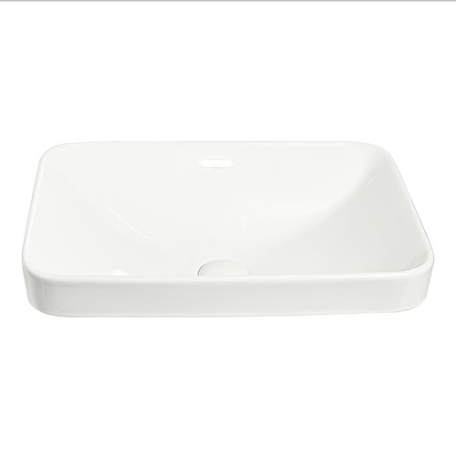EightQuarters Essence 515mm Ceramic Semi-Inset Basin | Temple & Webster