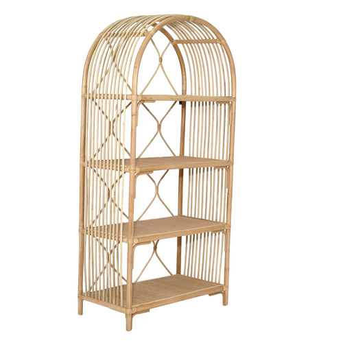 Iron Wicker Shelving Unit Bangalow Rattan Shelving Unit | Temple