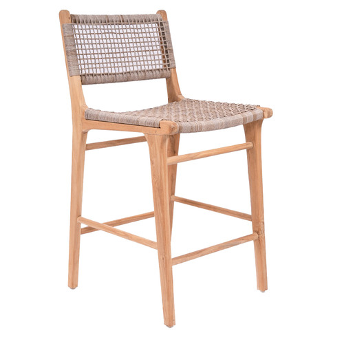 LilaInteriors 65cm Zen Teak Wood Outdoor Counter Stool | Temple & Webster