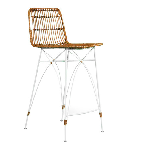 76cm Megan Rattan & Metal Barstool | Temple & Webster