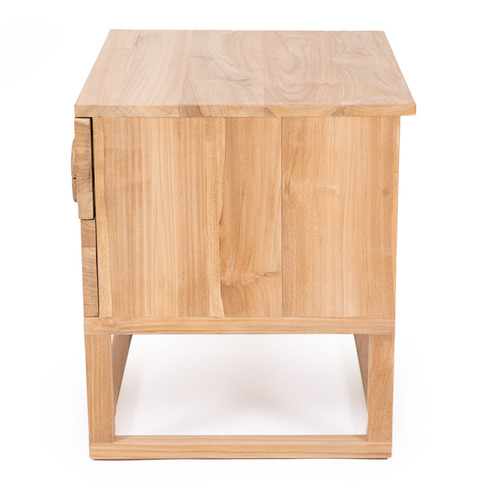 Eden Teak Wood Bedside Table | Temple & Webster