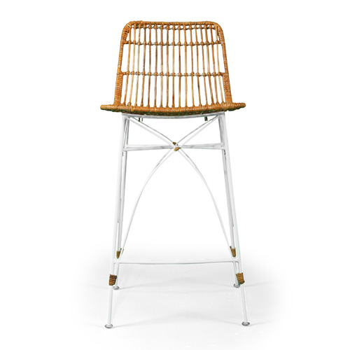 76cm Megan Rattan & Metal Barstool | Temple & Webster