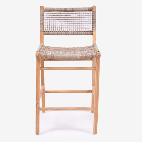 LilaInteriors 65cm Zen Teak Wood Outdoor Counter Stool | Temple & Webster