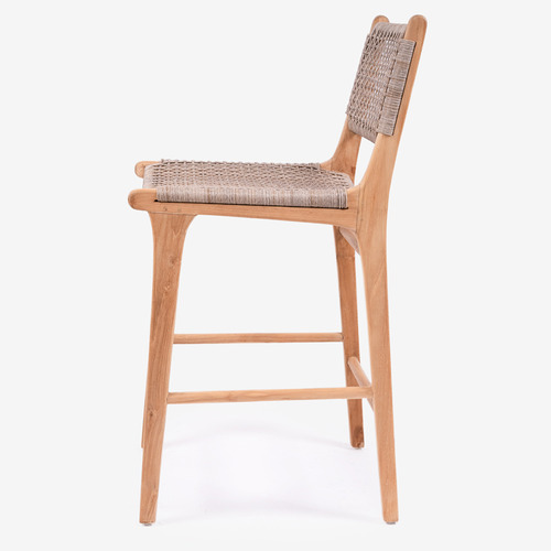 LilaInteriors 65cm Zen Teak Wood Outdoor Counter Stool | Temple & Webster