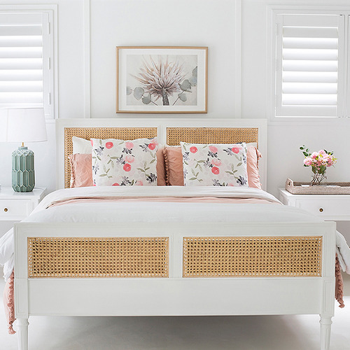 LilaInteriors White Hamilton Bed with Footboard | Temple & Webster
