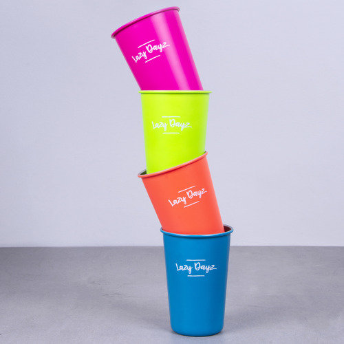 LazyDayz 4 Piece Lazy Dayz Stainless Steel Picnic Cup Set | Temple ...