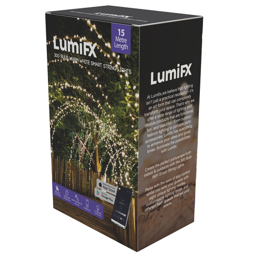300 Warm White Ottawa Smart Wi-Fi LED String Lights | Temple & Webster
