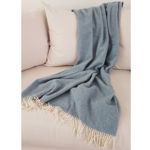 Kensington Merino Wool & Cashmere Throw Rug | Temple & Webster