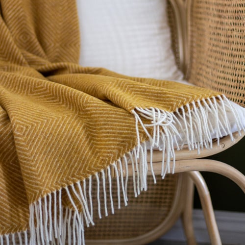 Capeview Interiors Hampton Merino Wool-Blend Throw Rug | Temple & Webster