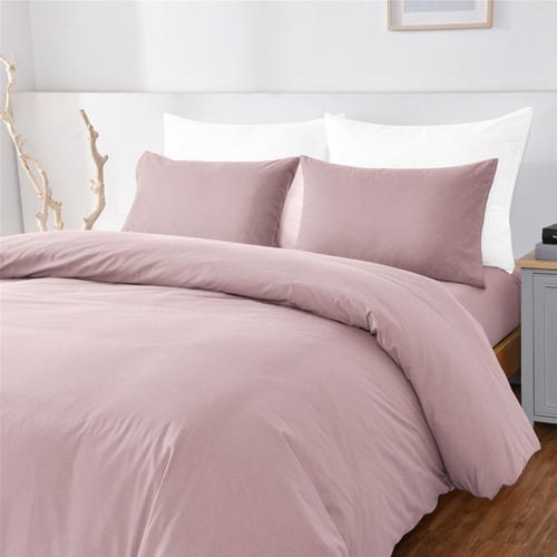 Albion Collection Pink Seraffin Cotton Quilt Cover Set | Temple & Webster