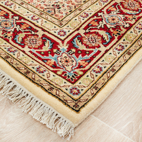 Cream & Red Wool Mahi Rug | Temple & Webster