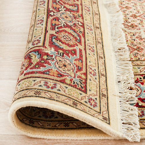 Cream & Red Wool Mahi Rug | Temple & Webster