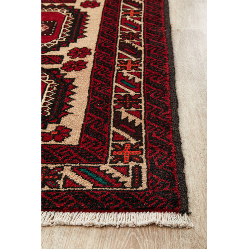 Fakhri Hand-Knotted Wool Balouchi Rug | Temple & Webster
