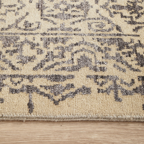 Brown Hand-Knotted Wool Rug | Temple & Webster