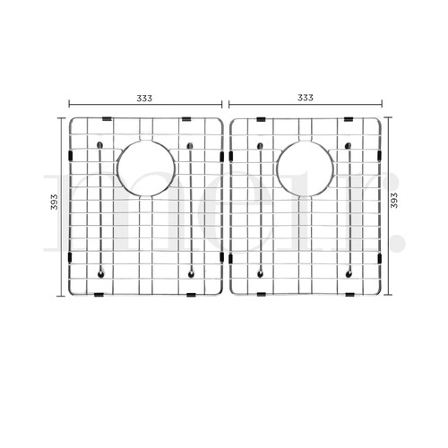 Meir Lavello 330mm Stainless Steel Sink Grids | Temple & Webster
