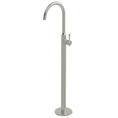 Harrington 210mm Brushed Nickel Floor Mounted Bath Mixer | Temple & Webster